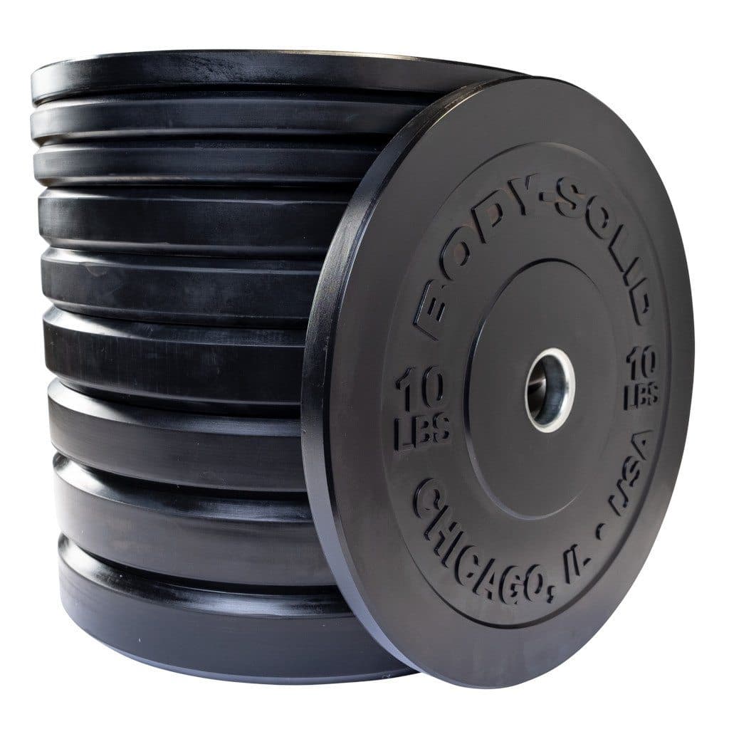 Body-Solid Black Chicago Extreme Bumper Plates - Sunburst Fitness Supply
