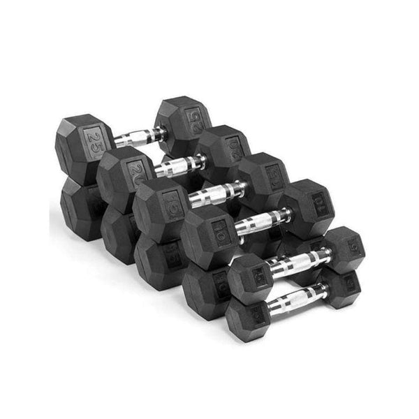 Intek Rubber Hex Dumbbell Set - Sunburst Fitness Supply